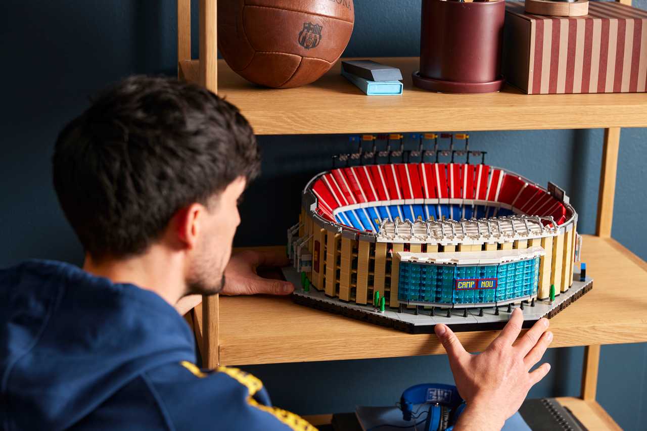 Take to the pitch of the iconic Camp Nou stadium with the LEGO Group ...