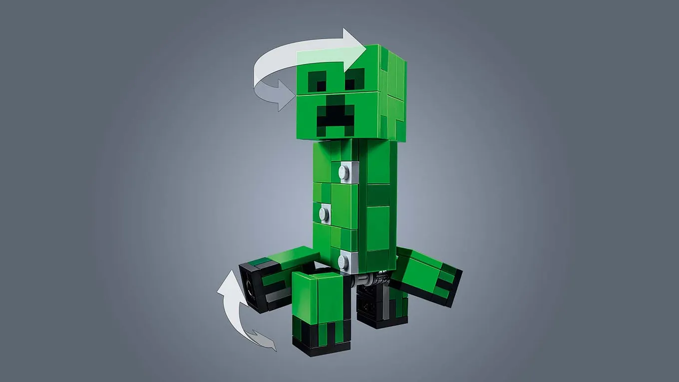 BigFig Creeper™ and Ocelot - Videos - LEGO.com for kids