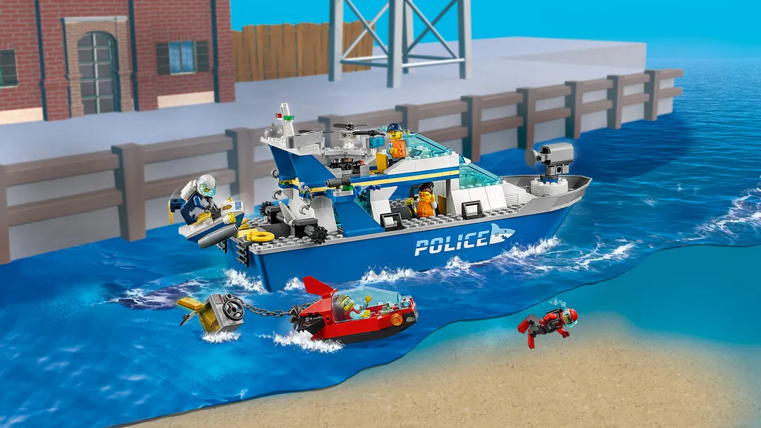 Barco Patrulla de Policía - Videos - LEGO.com para niños