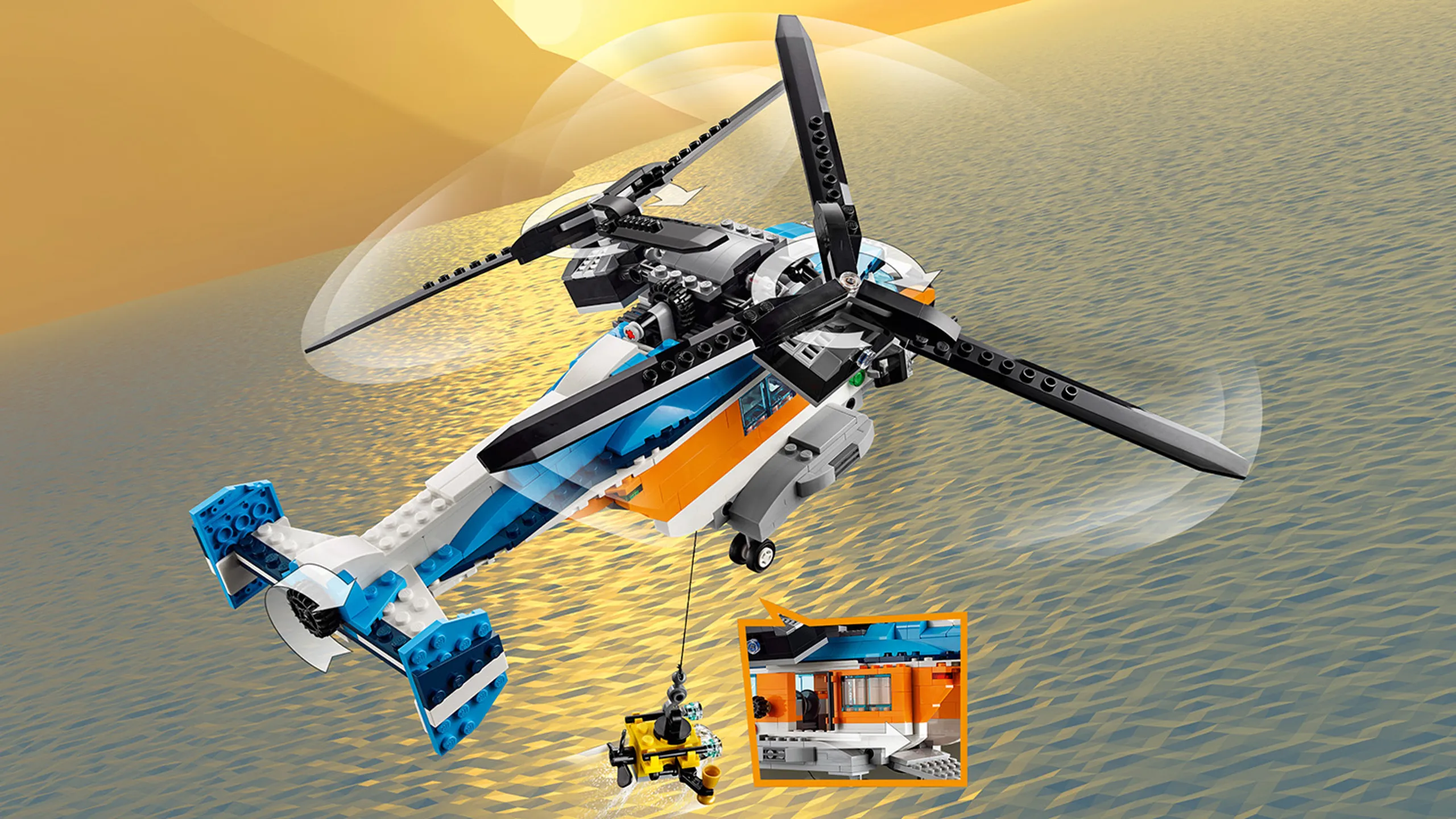 Twin-Rotor Helicopter - Videos - LEGO.com for kids