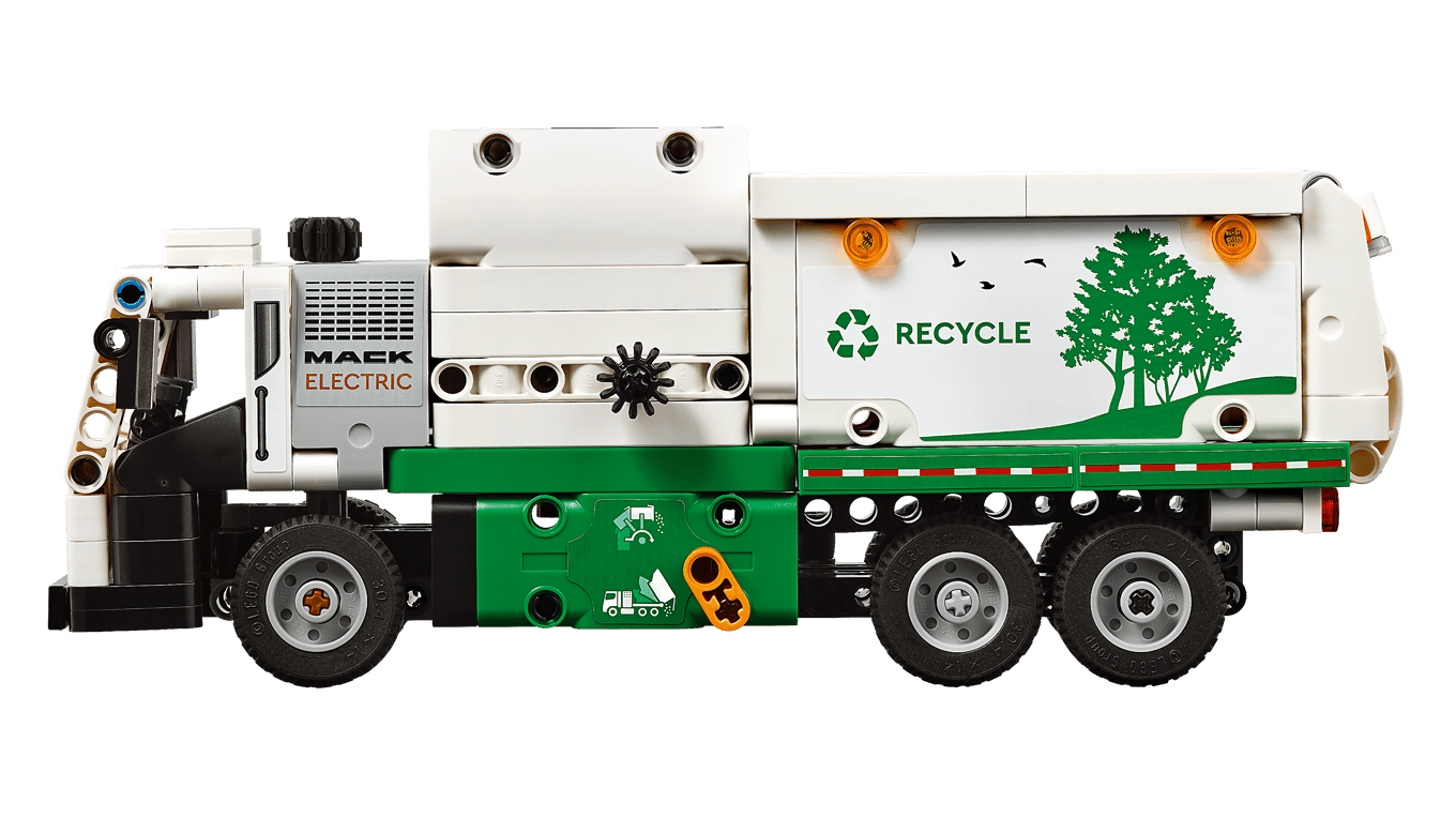 Mack® LR Electric Garbage Truck - Videos - LEGO.com for kids