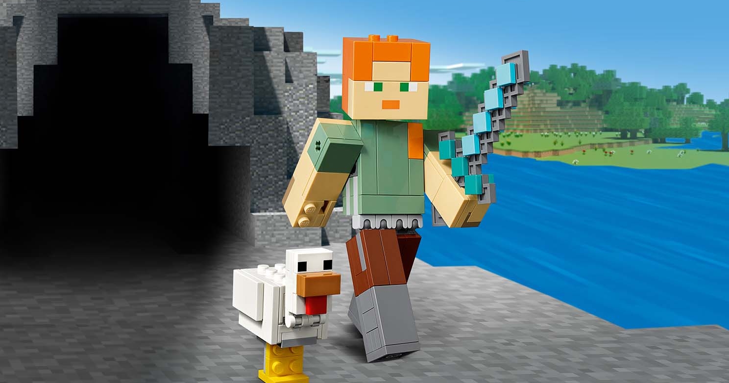 BigFig Minecraft™: Alex con Gallina - Videos - LEGO.com para niños