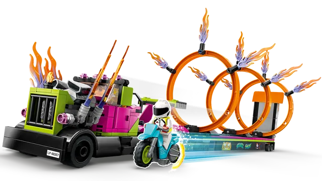 Stunt Truck & Ring Of Fire Challenge - Videos - LEGO.com for kids