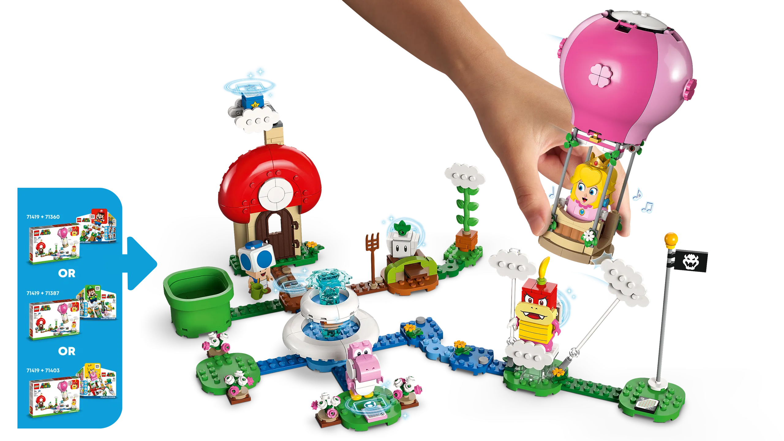 Peach's Garden Balloon Ride Expansion Set - Videos - LEGO.com for kids