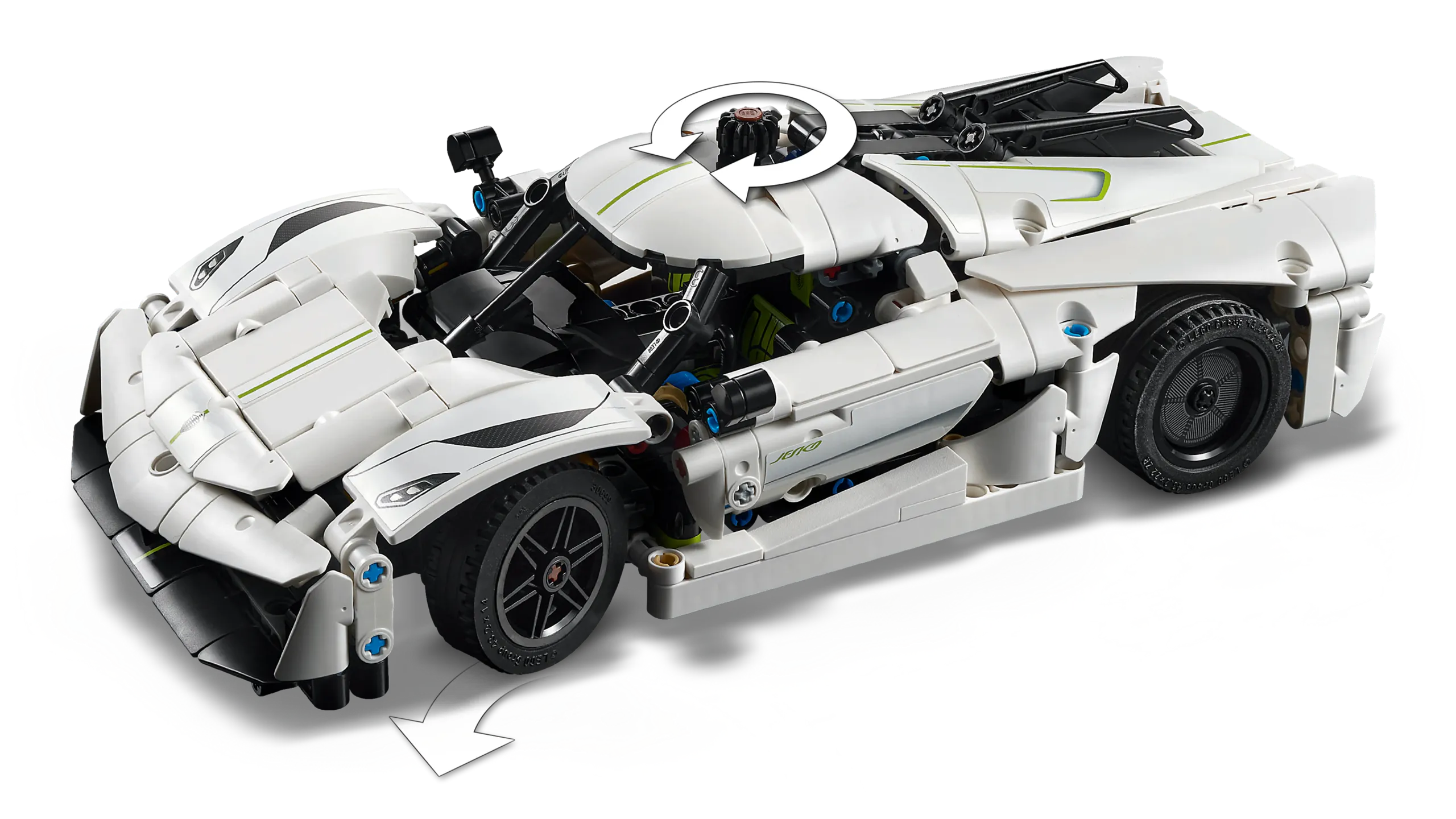 Valkoinen hyperauto Koenigsegg Jesko Absolut - Videos - LEGO.com for kids