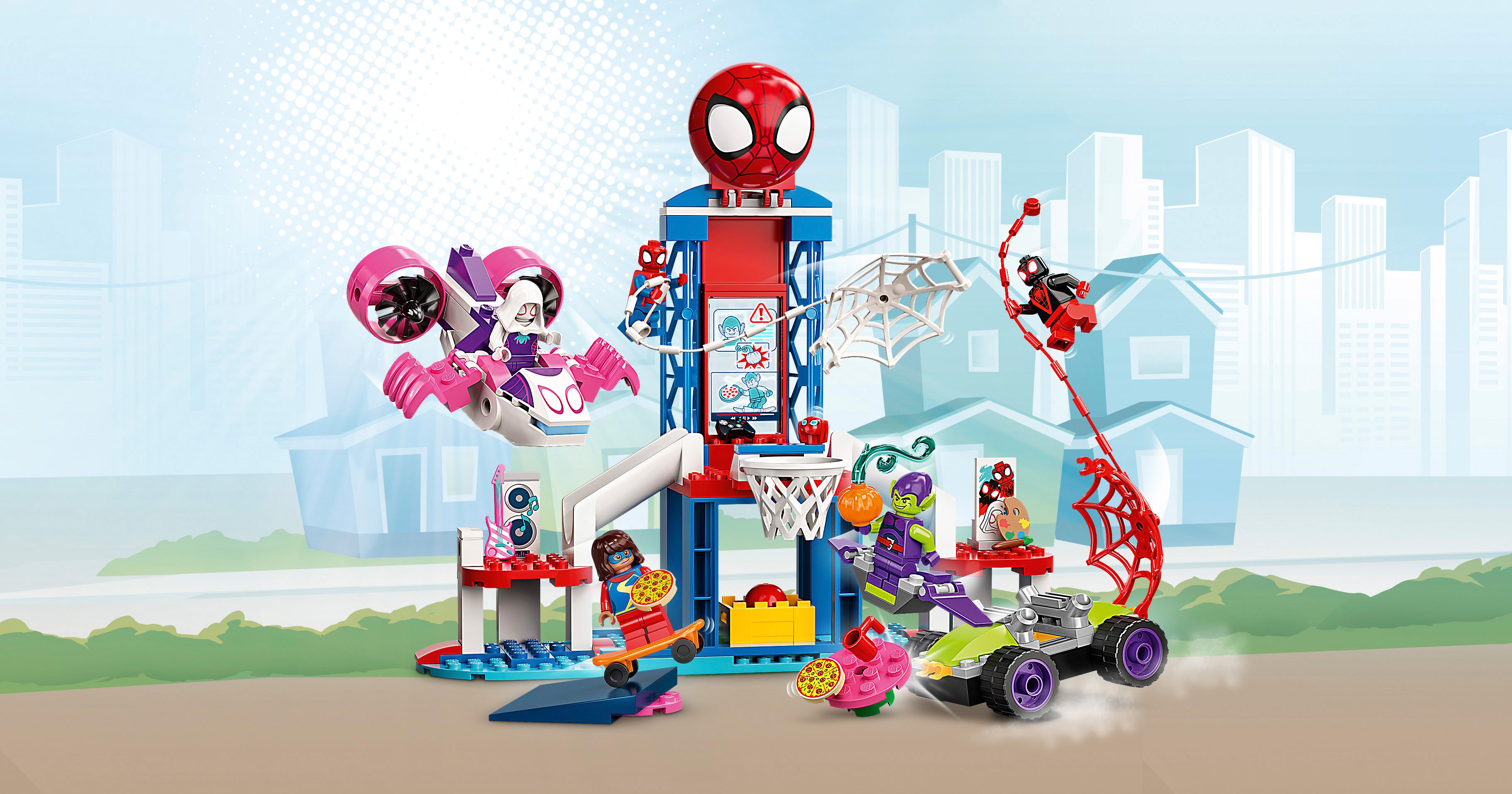Spider-Man Webquarters Hangout - Videos - LEGO.com for kids