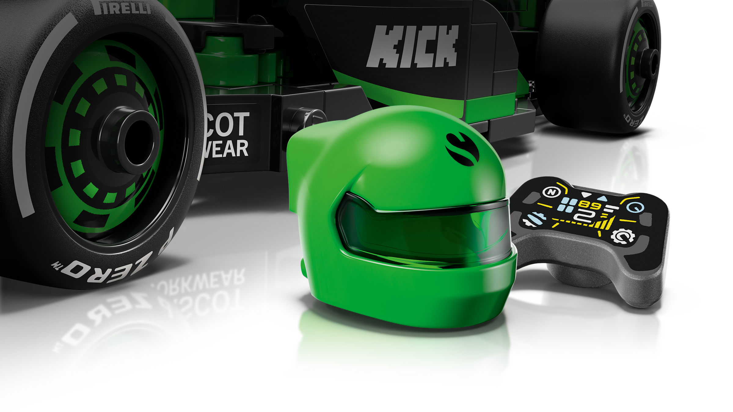 KICK Sauber F1® Team C44 Race Car - Videos - LEGO.com for kids