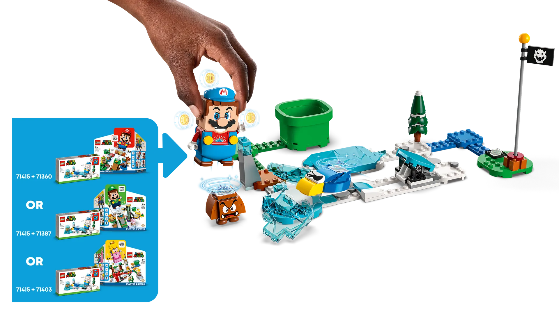 Ice Mario Suit and Frozen World Expansion Set - Videos - LEGO.com for kids