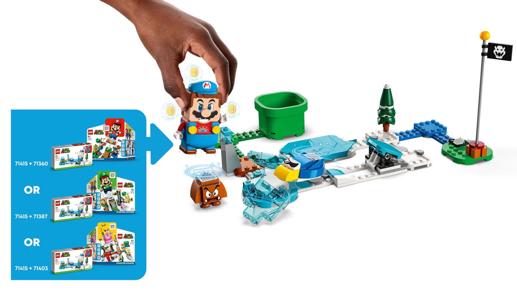 Ice Mario Suit and Frozen World Expansion Set - Videos - LEGO.com for kids
