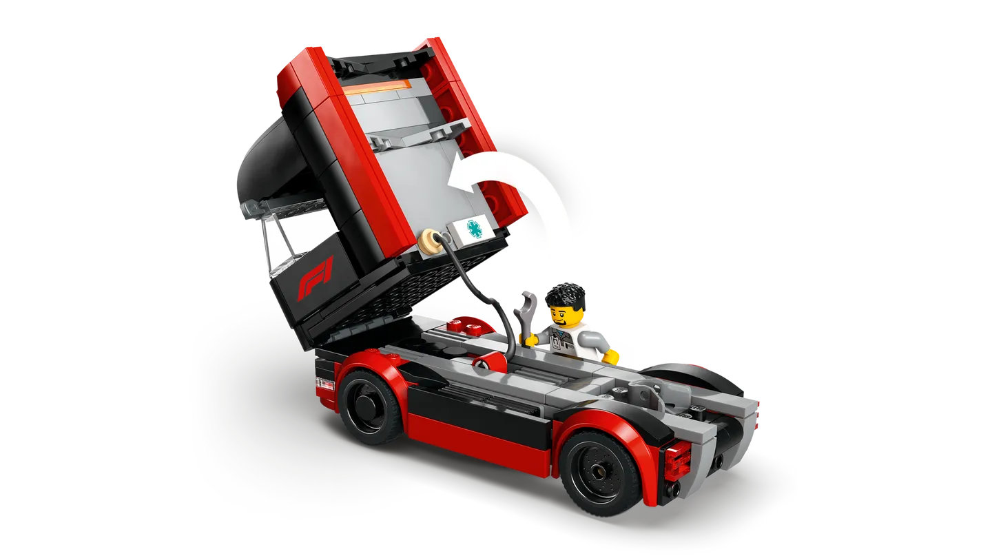 F1® Truck with RB20 & AMR24 F1® Cars - Videos - LEGO.com for kids