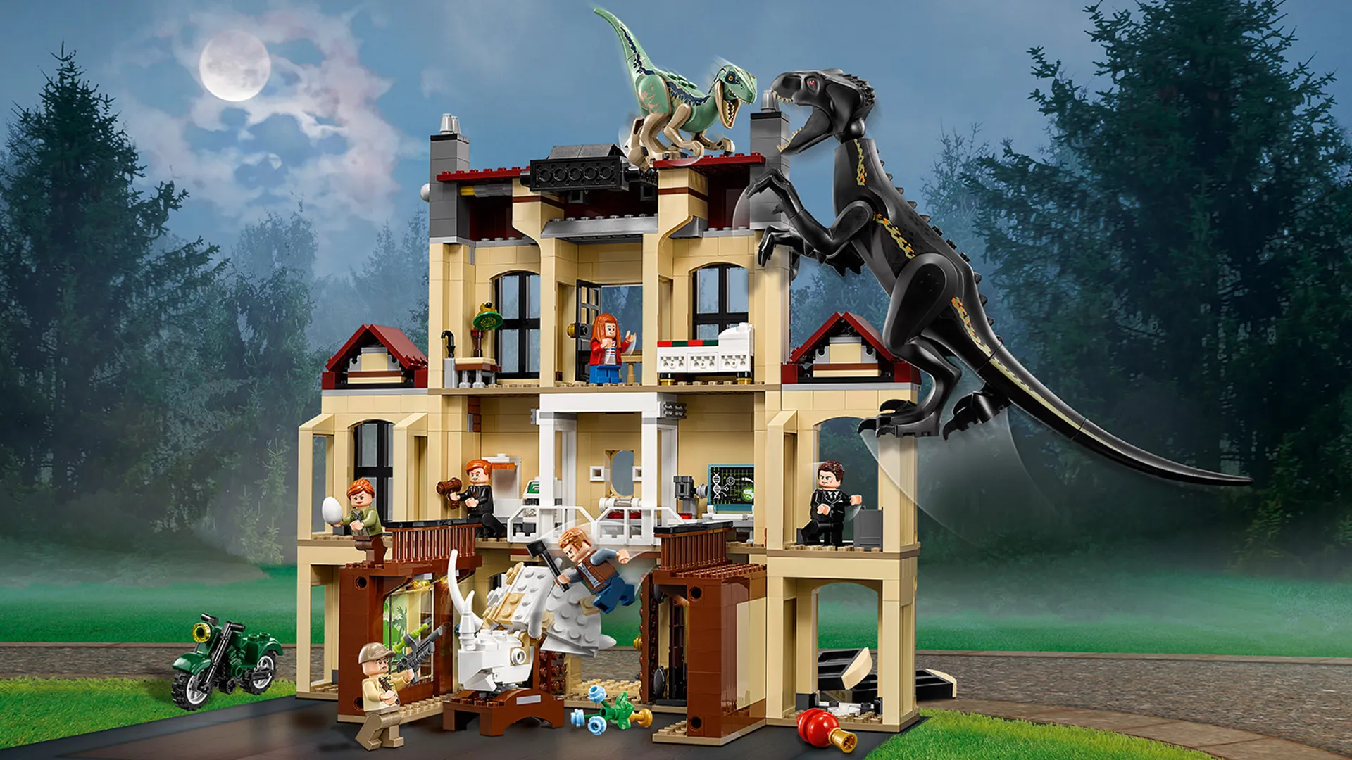 Indoraptor Rampage at Lockwood Estate - Videos - LEGO.com for kids