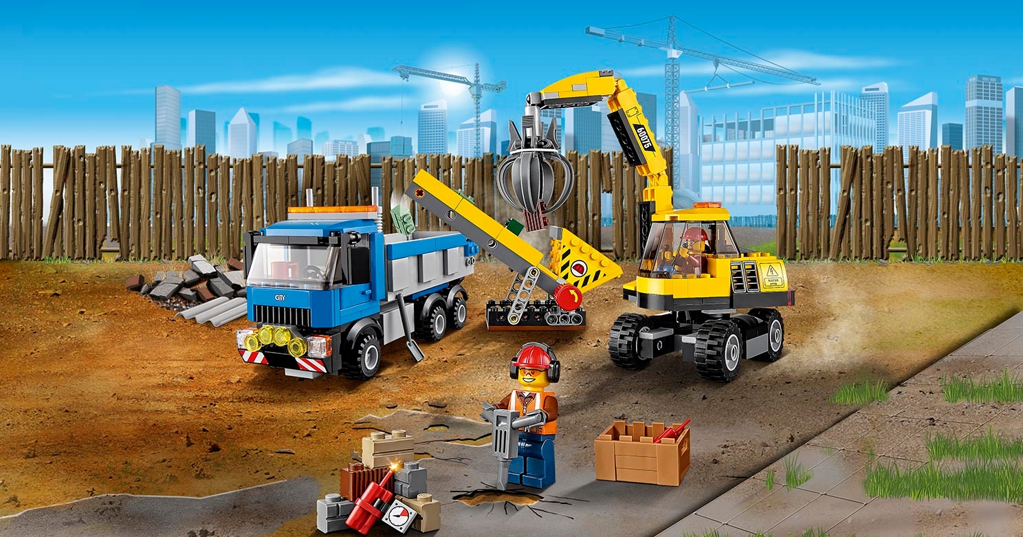 Excavator and Truck - Videos - LEGO.com for kids