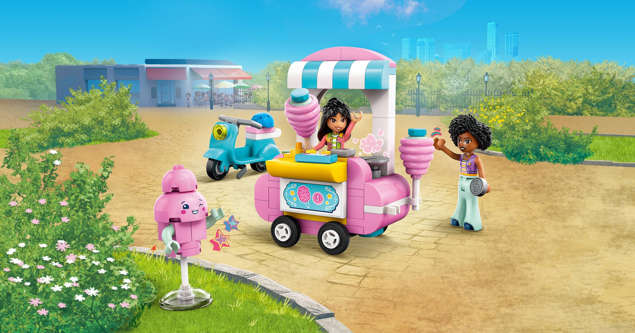 Cotton Candy Stand and Scooter - Videos - LEGO.com for kids