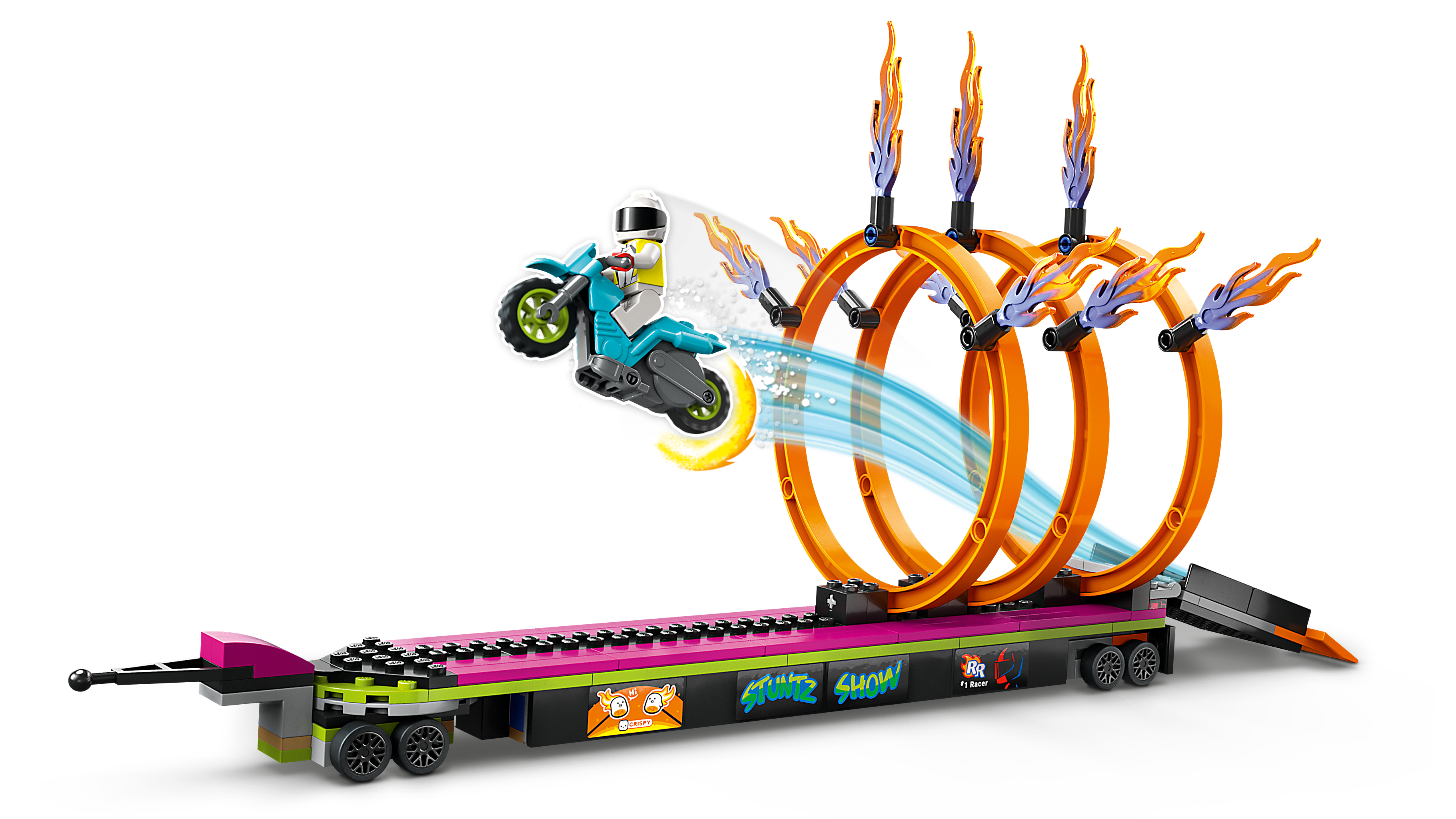Stunt Truck & Ring Of Fire Challenge - Videos - LEGO.com for kids