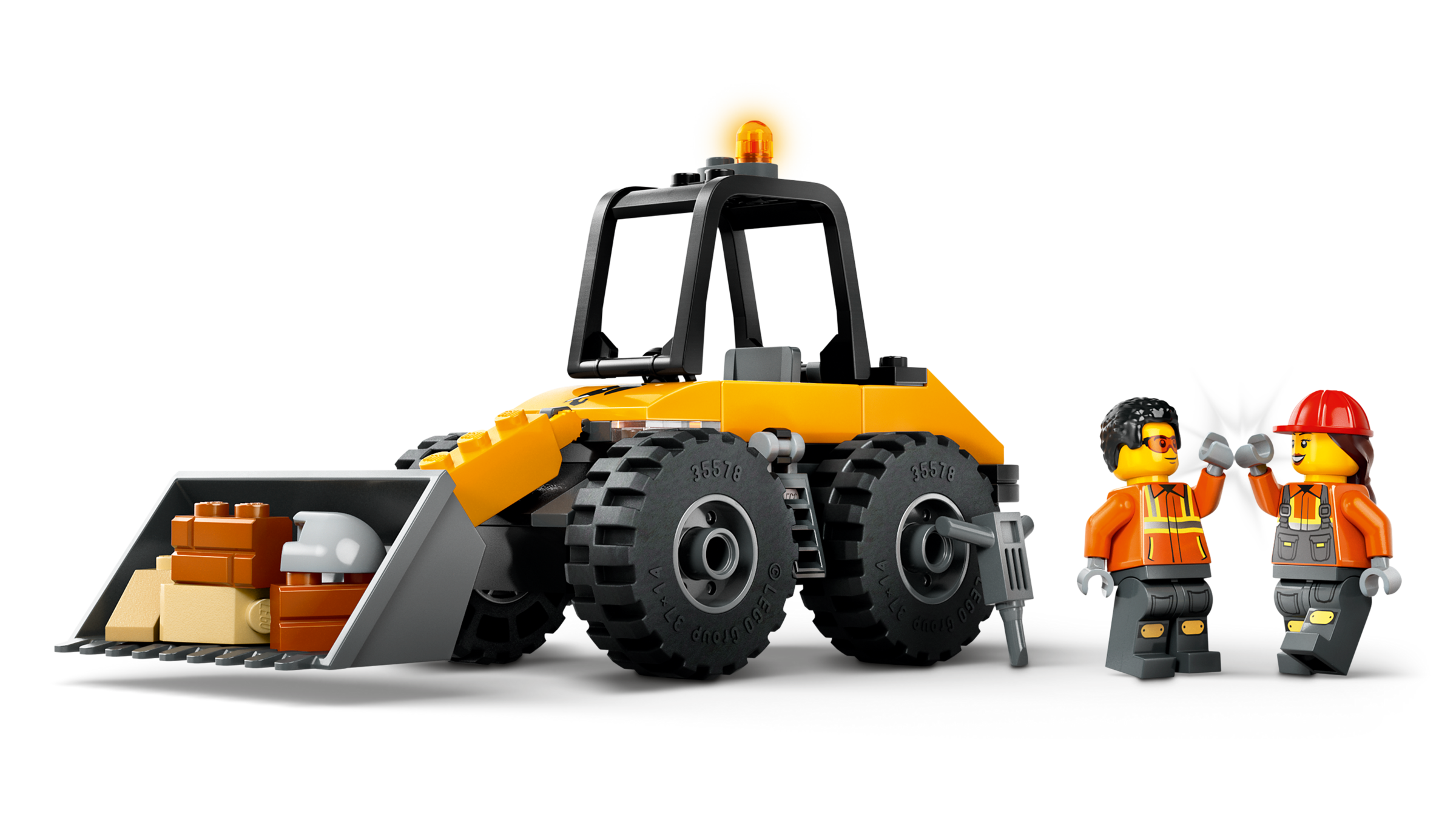 Yellow Construction Wheel Loader - Videos - LEGO.com for kids