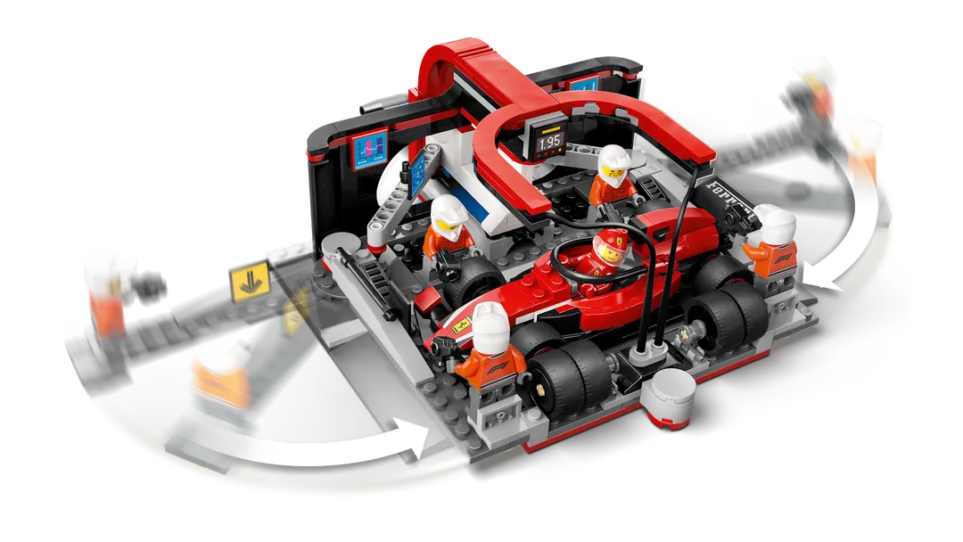 F1® Pit Stop & Pit Crew with Ferrari Car - Videos - LEGO.com for kids