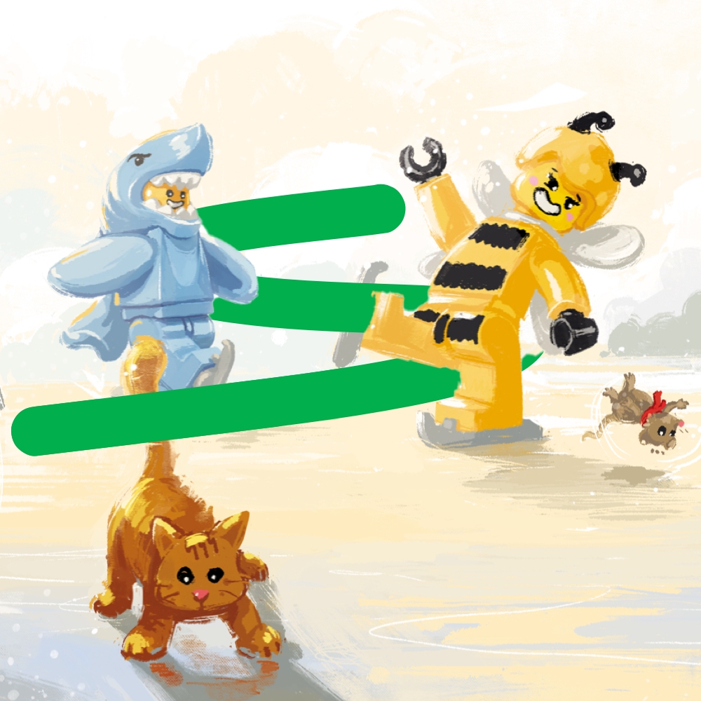 Create a rink for six skaters skating | LEGO.com for families