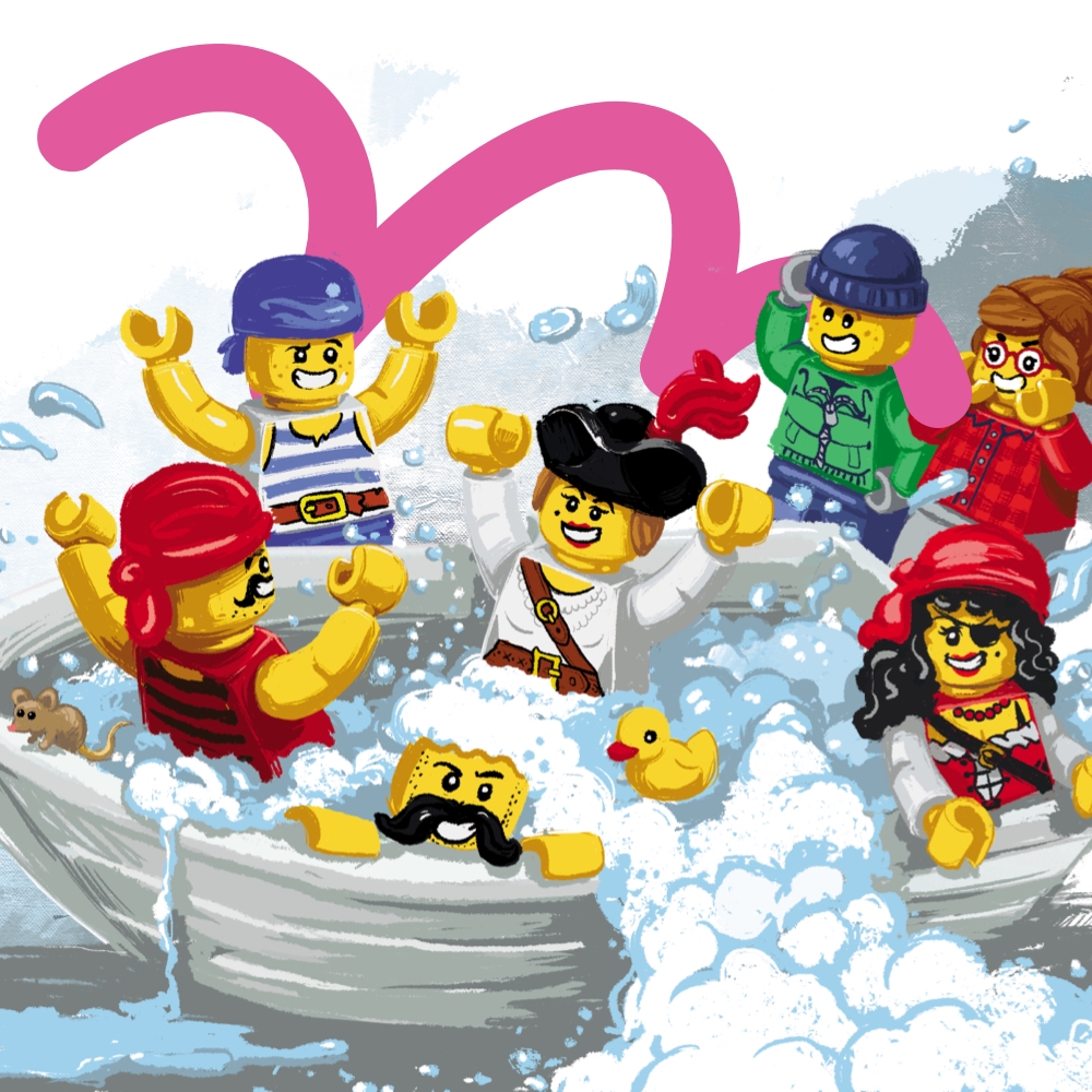 Construye una aventura festiva con ocho piratas pasándola increíble ...