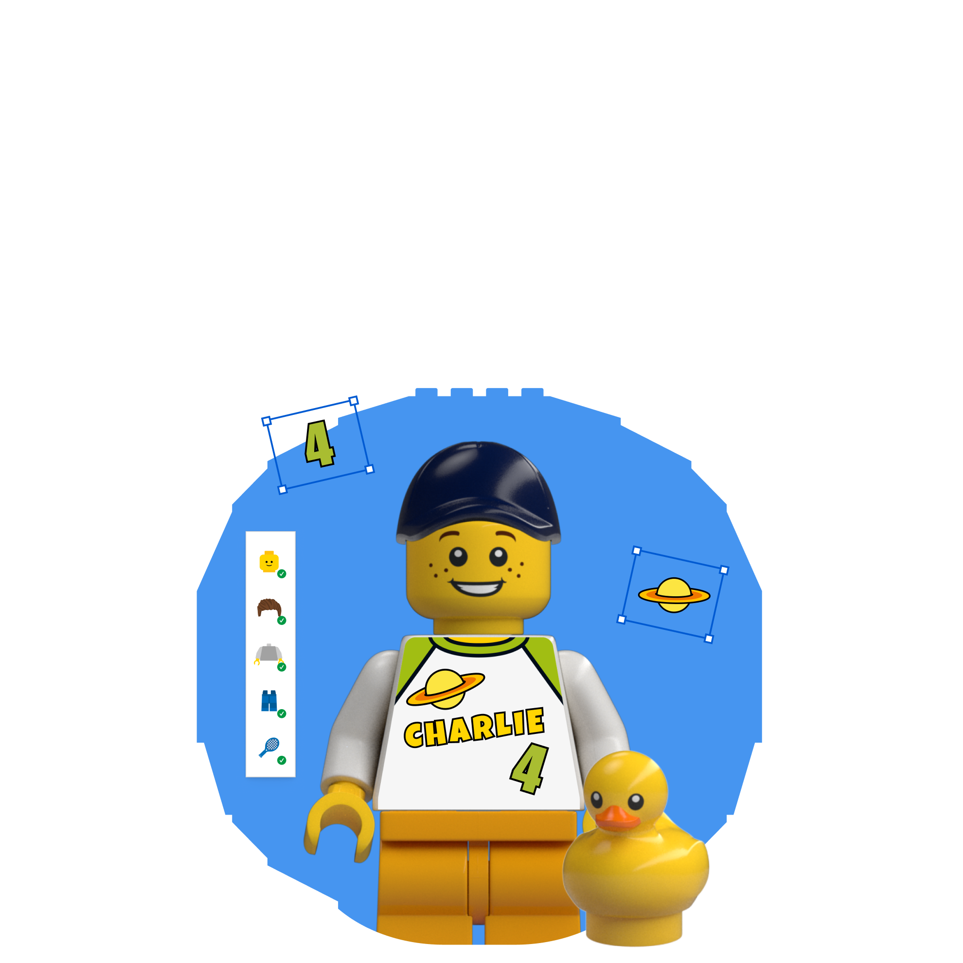 A image displaying unique ways to customise your minifigure with ...