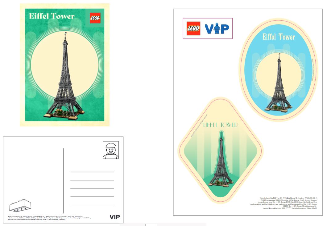 Eiffel Tower and Post Card and Stickers 5007716 | Other | Buy online at ...