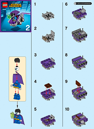 LEGO® Bauanleitung:Mighty Micros: Superman™ vs. Bizarro™ 76068